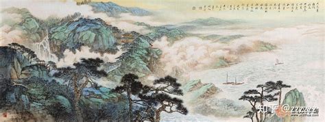 叶大隐手绘山水国画 韵味别致典雅 大气生动 知乎