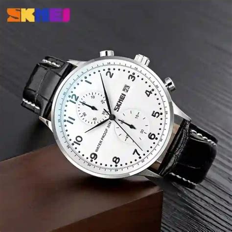 Skmei 9301 Waterproof Quartz Mens Watch Business Durable Steel Dive