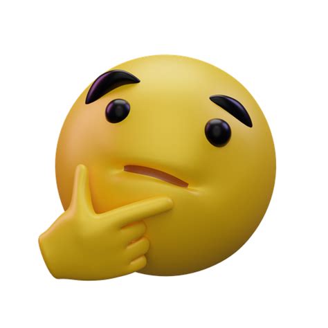 Thinking Face Emoji 3d Illustration Download On Iconfinder