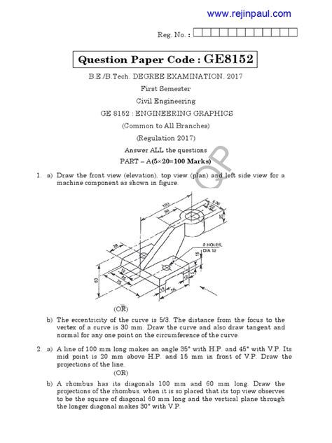 Au Coe Qp Question Paper Code Pdf Classical Geometry Euclidean Geometry