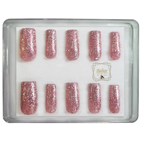 قیمت و خرید ناخن مصنوعی مدل شاین دار کد 49 بسته 10 عددی