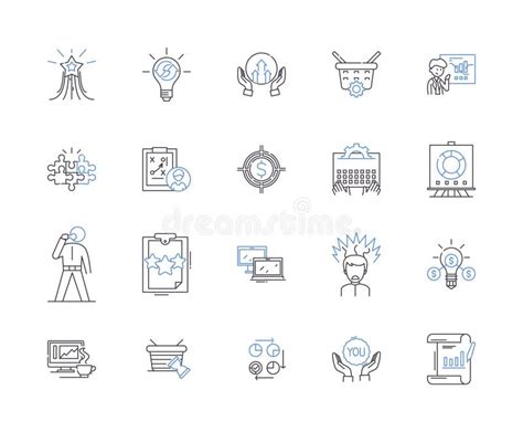 Strategy And Planing Outline Icons Collection Strategy Planning Designing Analysis Outline
