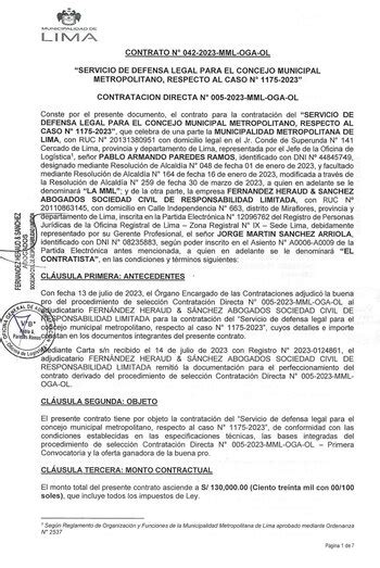 Municipalidad De Lima Gasta 130 Mil Soles Para Defensa De Rafael López