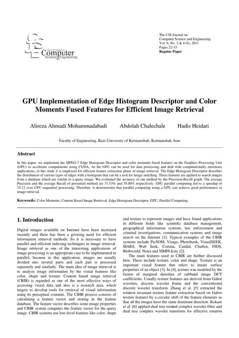 Pdf Gpu Implementation Of Edge Histogram Descriptor And Color Moments