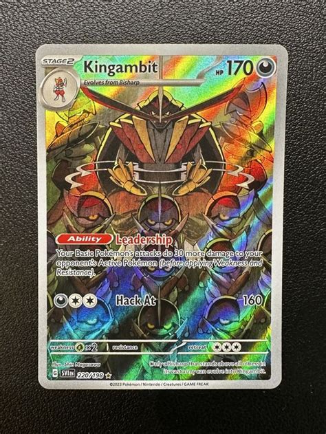 Carte Pokémon Kingambit 220 198 Svi Full Art Secrète Neu Gemäss