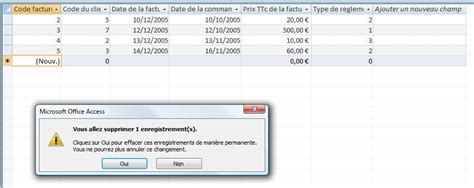 Accessajoutersupprimerdesenregistrements Maitrise Excel