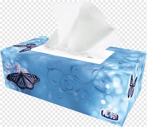 Facial Tissues Tissue Paper Royale Box Paper Tear Blue Rectangle