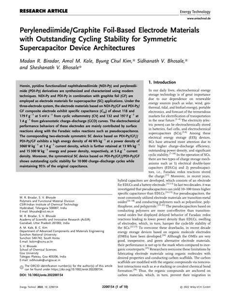 Perylenediimidegraphite Foil Based Electrode Materials With