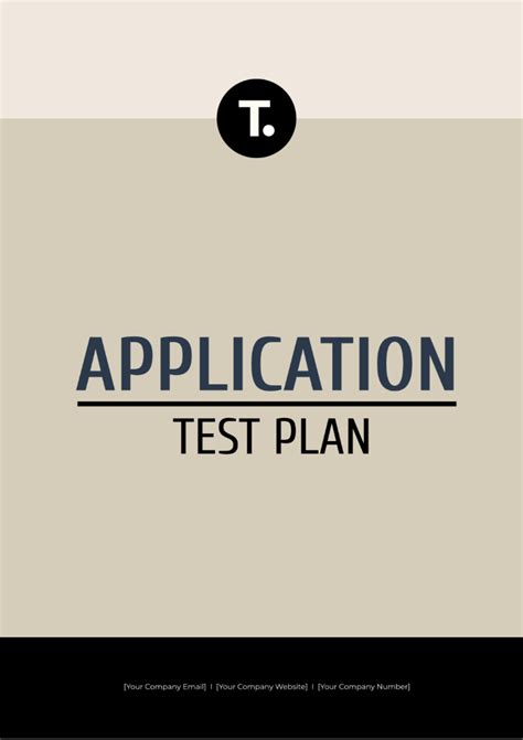 Free Application Test Plan Template To Edit Online