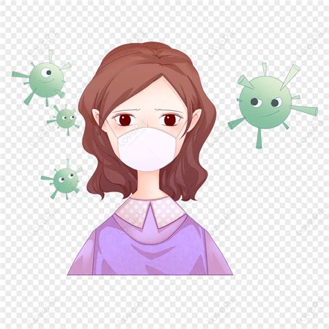 Female Flu Clip Artinfluenzasickcartoon Virus Png Image Free
