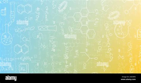 Image Of Science Concept Icons And Mathematical Equations Against Gradient Background Stock