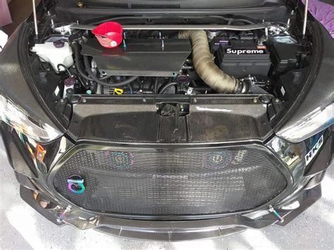 Veloster Turbo Carbon Fiber Radiator Shield 2012 2017 Veloster Turbo