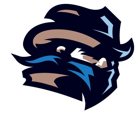Masked Renegade Cartoon Masked Outlaw Mascot Logo Illustration Vector
