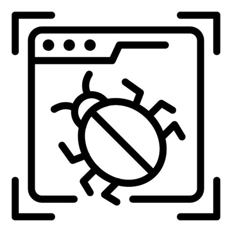 Premium Vector Internet Bug Icon Outline Internet Bug Vector Icon For Web Design Isolated On