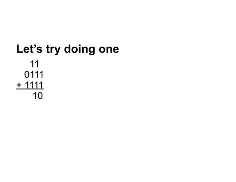 Binary Addition PDF