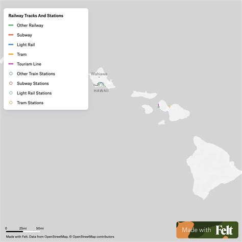 Railway Tracks And Stations In Hawaii