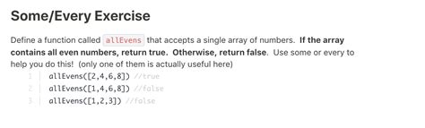 solved some every exercise define a function called allevens