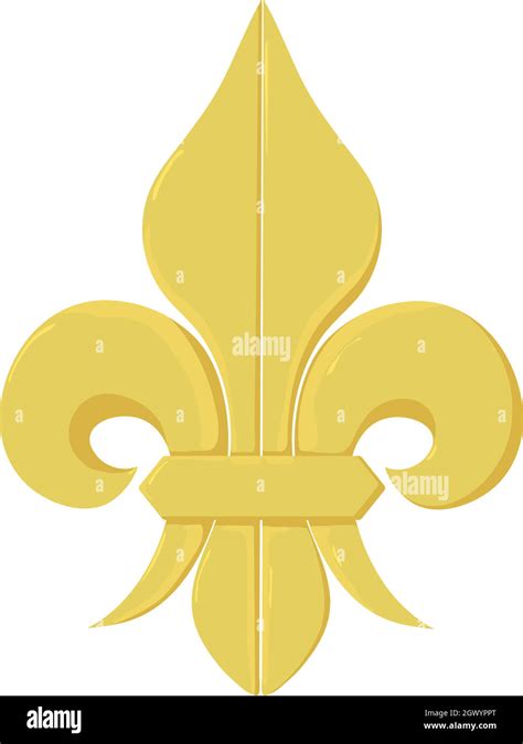 Fleur De Lis Icon Cartoon Style Stock Vector Image Art Alamy