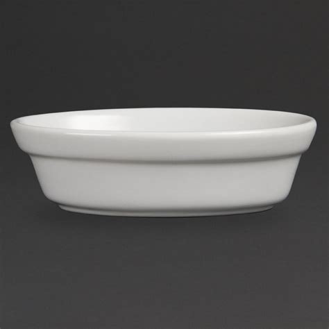 Olympia Whiteware Oval Pie Bowls 145mm By Olympia Dk806