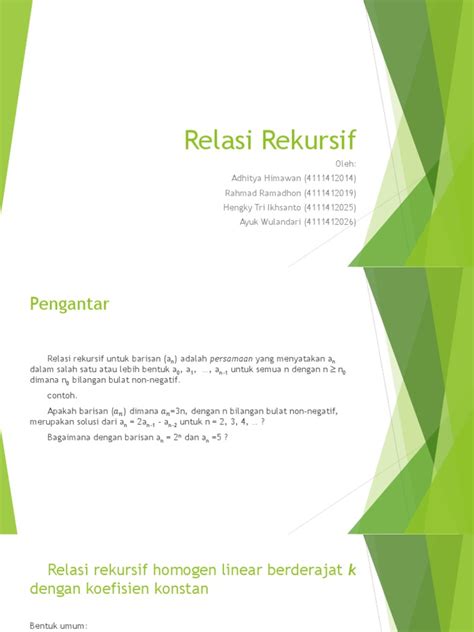 Matematika Diskrit Relasi Rekursif Pdf