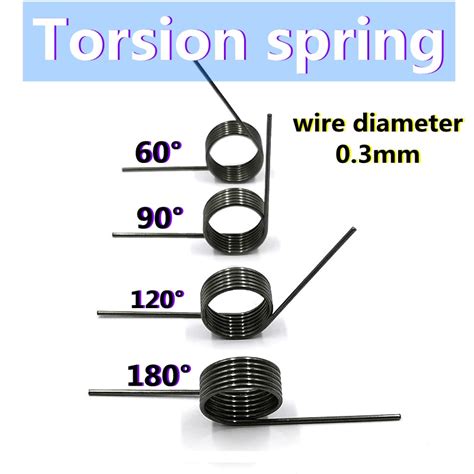 【dxm】5pcs D03mm V Shaped Spiral Torsion Spring 65mn Steel Spiral