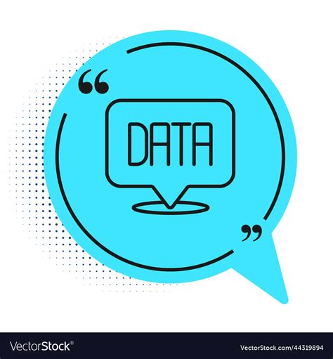 Black Line Data Analysis Icon Isolated On White Vector Image Black Line Data Analysis Icon Isolated On White Vector Image