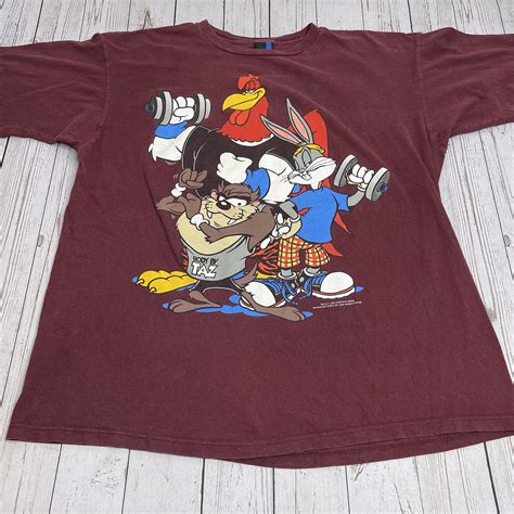 Vintage 1993 Sun Looney Tunes Body By Taz Graphic T S Gem