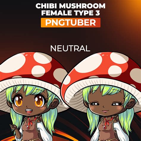 Animated Chibi Mushroom Female Type 3 Vtuber Models Own3d