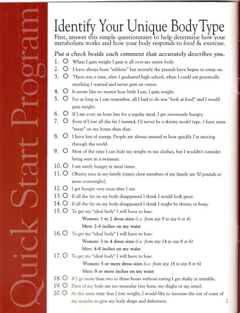 Diet Quiz For My Body Type Dexinter