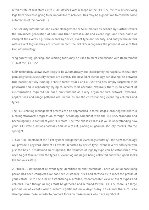 event log monitoring for the pci dss pdf operating systems