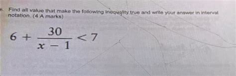 Solved Find All Value That Make The Following Inequality