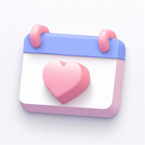Premium Ai Image 3d Calendar Love Heart Icon Valentine Date Schedule