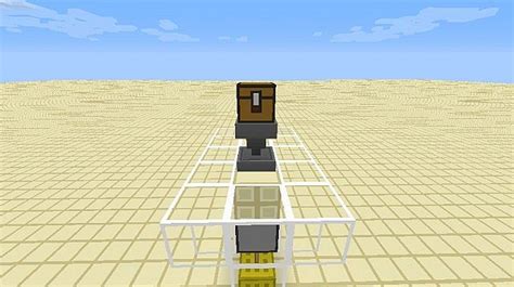 1x7x5 Hopper Based Key With Key Return Minecraft Map