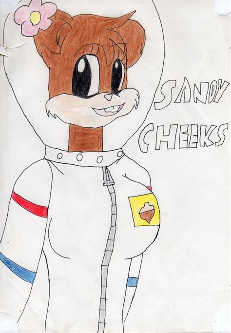 My First Drawing Sandy Cheeks By Mrxrickyx On Deviantart