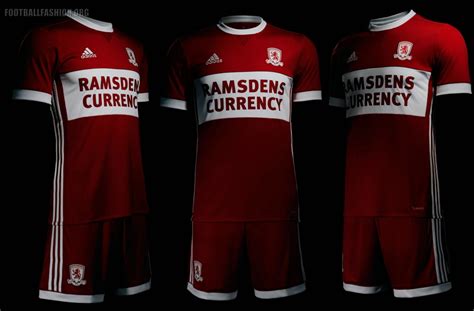 Middlesbrough Fc 2017 18 Adidas Home Kit Football Fashion