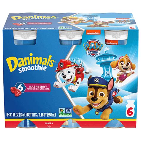 Danimals Smoothie Raspberry Paw Patrol 6 Ea Yogurt Drinks
