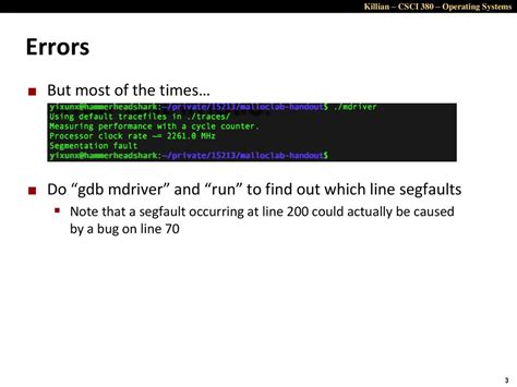 CSCI Operating Systems Instructor William Killian Ppt Download
