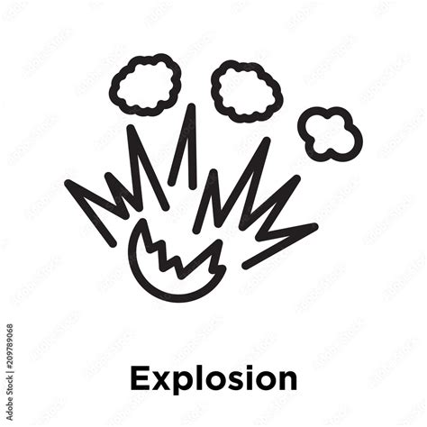 Explosion Icon Vector Sign And Symbol Isolated On White Background
