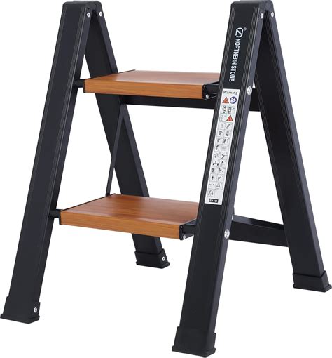 Eprosmin 2 Step Ladders Lightweight Folding Aluminum Alloy Step Stool