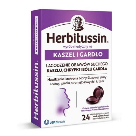 Herbitussin Kaszel I Gardło 24 Pastylki Do Ssania Sprawdź