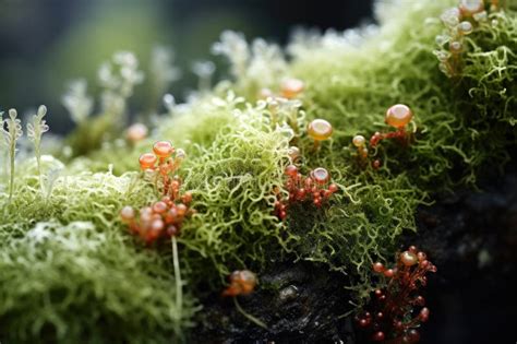 Macro Photographs Of Moss And Lichens Stock Illustration Illustration