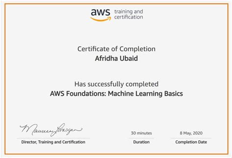 Afridha Ubaid On Linkedin Awscertification Machinelearning Onlinecourse