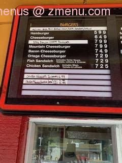 Online Menu Of Frosty Burger Restaurant Pine Valley California 91962