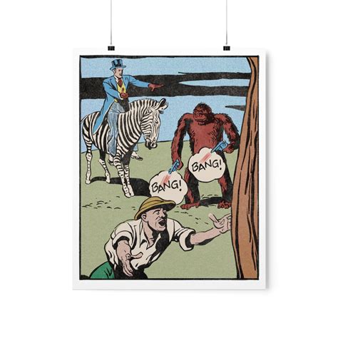 Hypnotized Gorilla Assassin Matte Poster Etsy