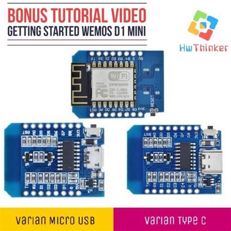 Jual Wemos D1 Mini Nodemcu Lua Wifi Arduino Iot Based On Esp8266 Type