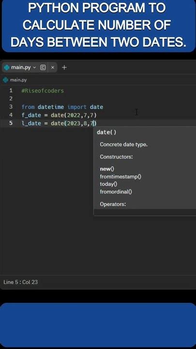 Python Program To Calculate Days Between Two Datesshorts Coding Pythonprogramming Coding