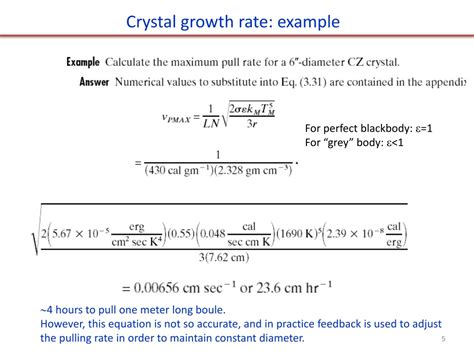 Ppt Silicon Crystal Structure And Defects Czochralski Single Crystal