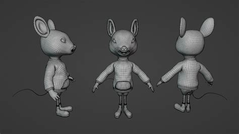 Scruffy Mouse Free Vr Ar Low Poly 3d Model Cgtrader