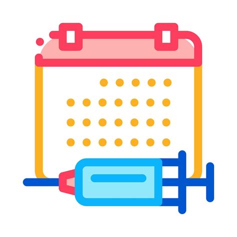 Injection Schedule Icon Vector Outline Illustration 17591869 Vector Art