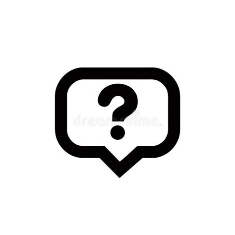 Black Question Mark Inside Rounded Speech Bubble Symbolizing Inquiry